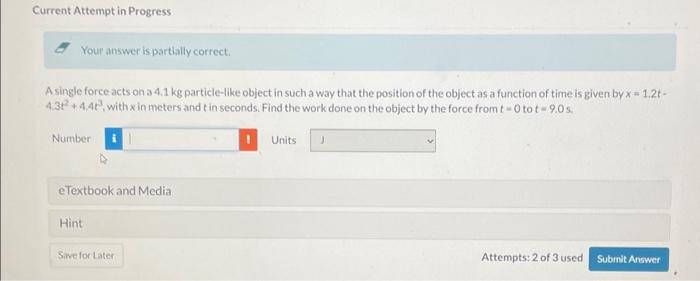 Solved Current Attempt in Progress Your answer is partially | Chegg.com