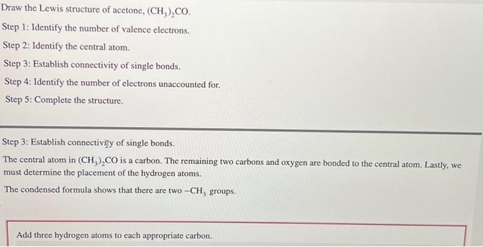 Solved step 3: establish connectivity of single bonds (I | Chegg.com