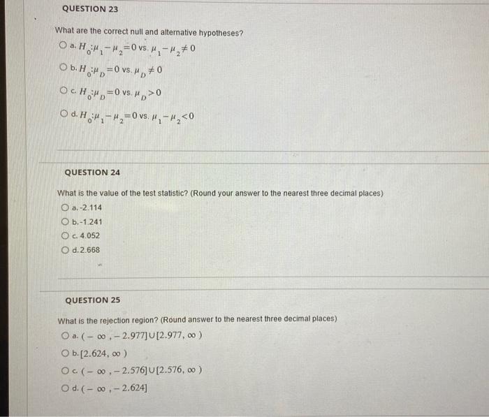 Solved Use the following setup for questions 22−26 : | Chegg.com
