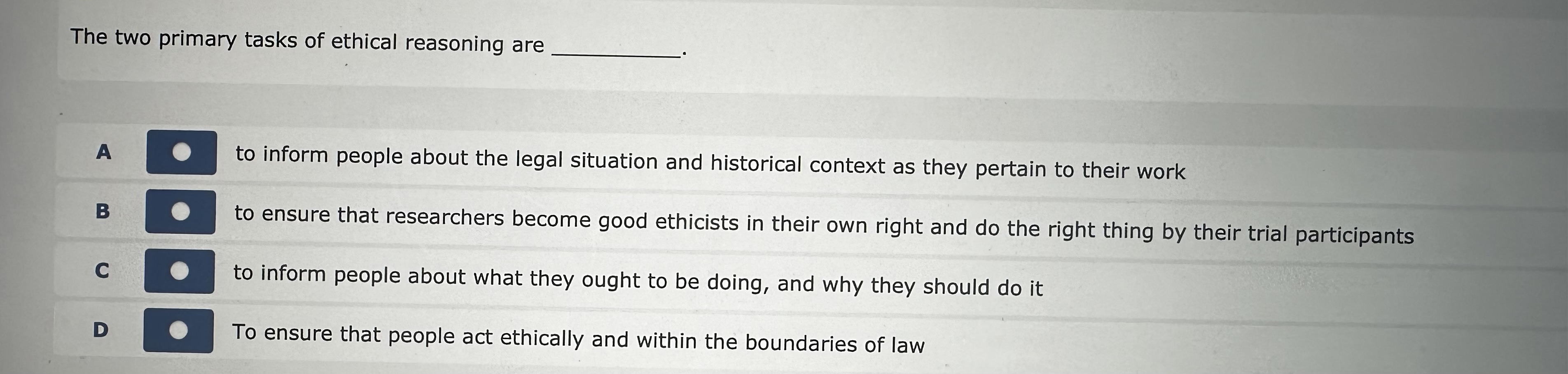 Solved The two primary tasks of ethical reasoning are.Ato | Chegg.com