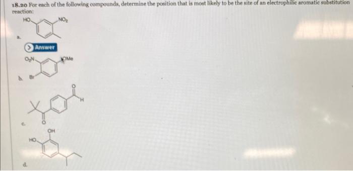 Solved 18.18 For each compound below, identify which | Chegg.com