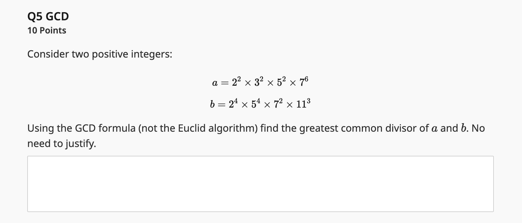 Solved Q5 ﻿GCDConsider two positive | Chegg.com