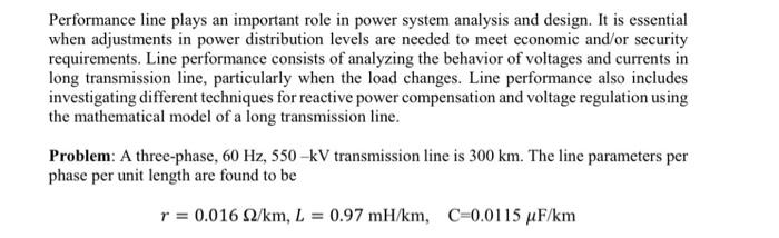 Solved Performance line plays an important role in power | Chegg.com