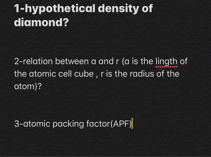 Solved al4 W 214 2/4 Diamond (fcc) (b.d. -4C-C) - .) 3 - | Chegg.com
