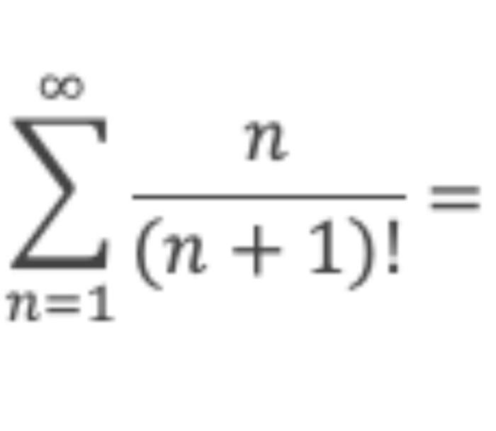 Solved ∑n=1∞(n+1)!n= | Chegg.com