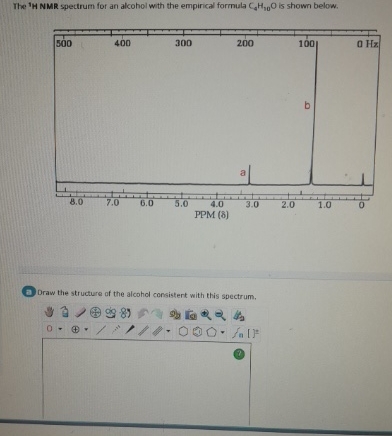 Solved The ?1H ﻿NMR spectrum for an alcohol with the | Chegg.com