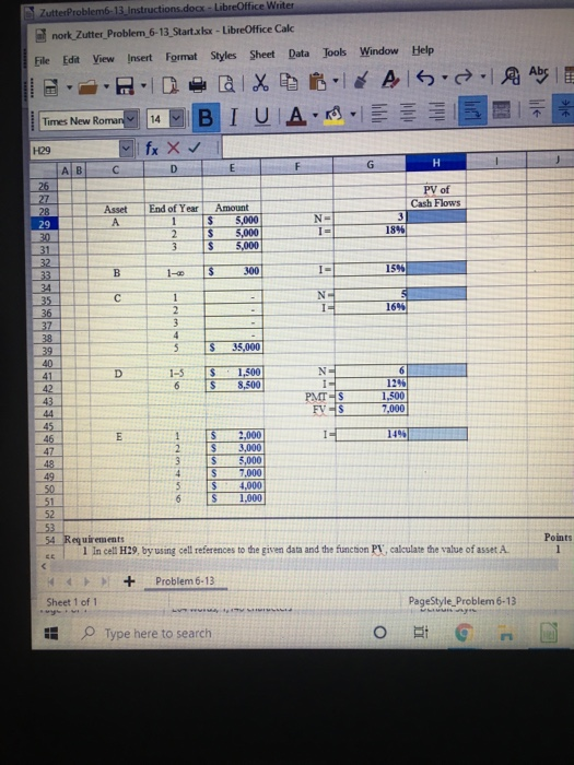 Solved Zutter Problem6-13_Instructions.docx - LibreOffice | Chegg.com