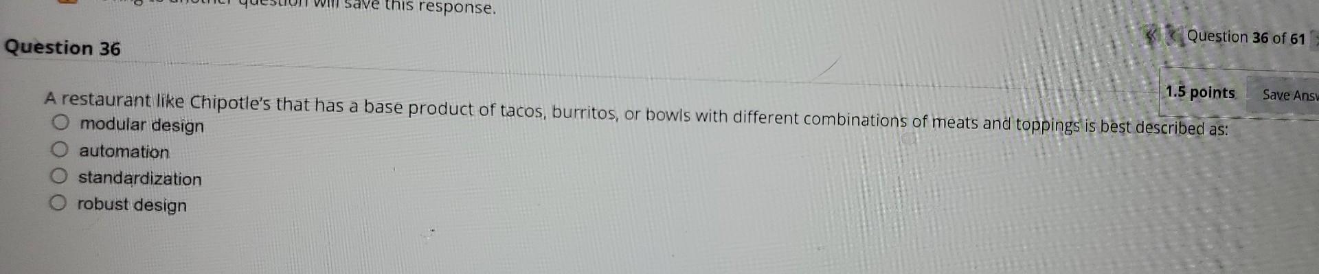 Solved Question 33 Choose the best example of customer | Chegg.com