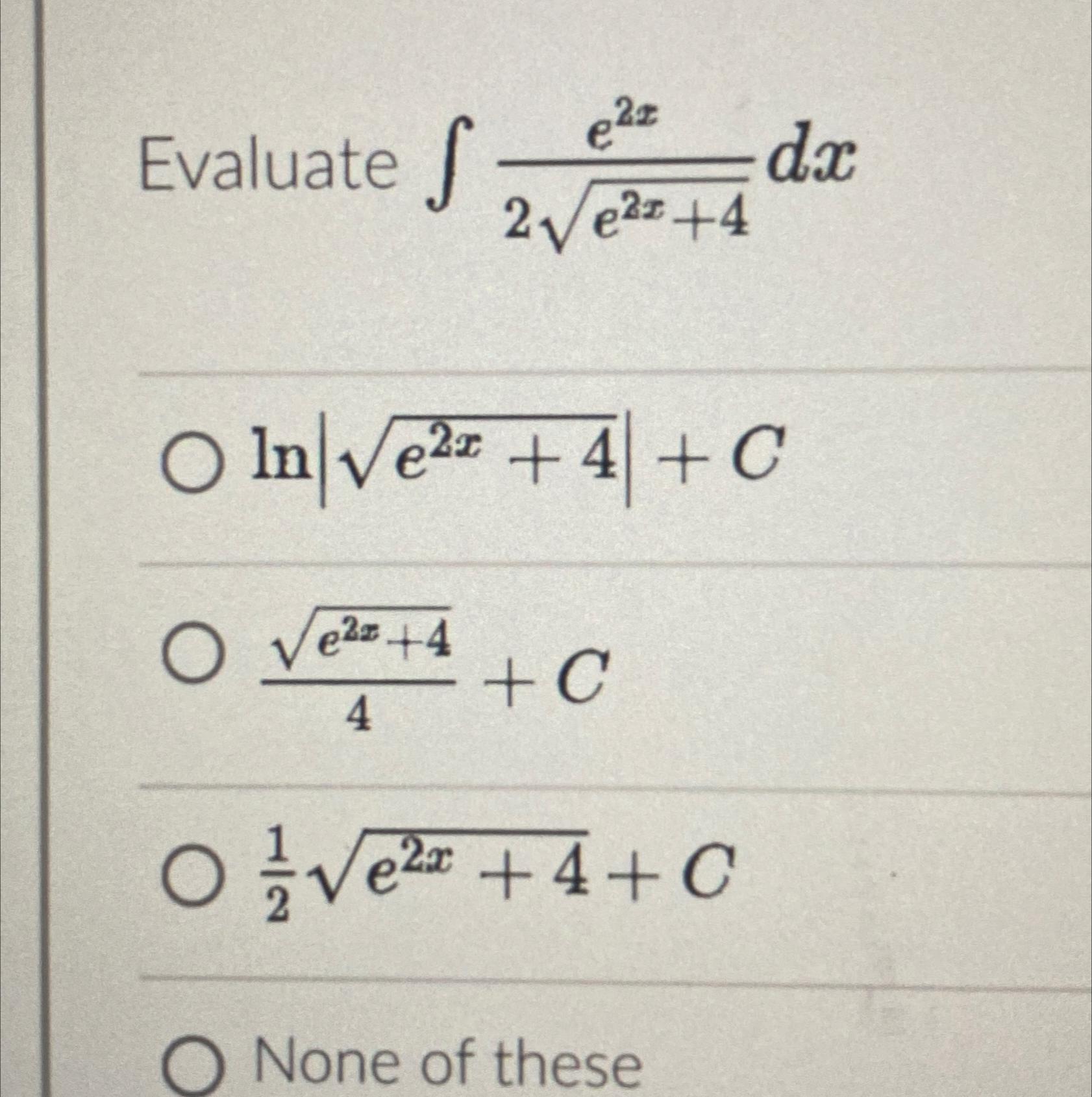 Solved Evaluate | Chegg.com
