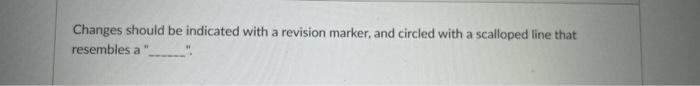 Solved Changes should be indicated with a revision marker, | Chegg.com