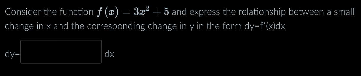 Solved Consider the function f(x)=3x2+5 ﻿and express the | Chegg.com