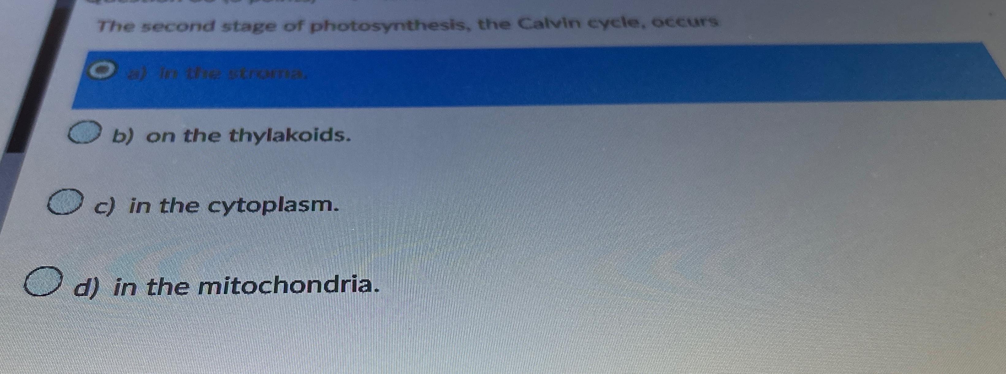 Solved The second stage of photosynthesis, the Calvin cycle, | Chegg.com