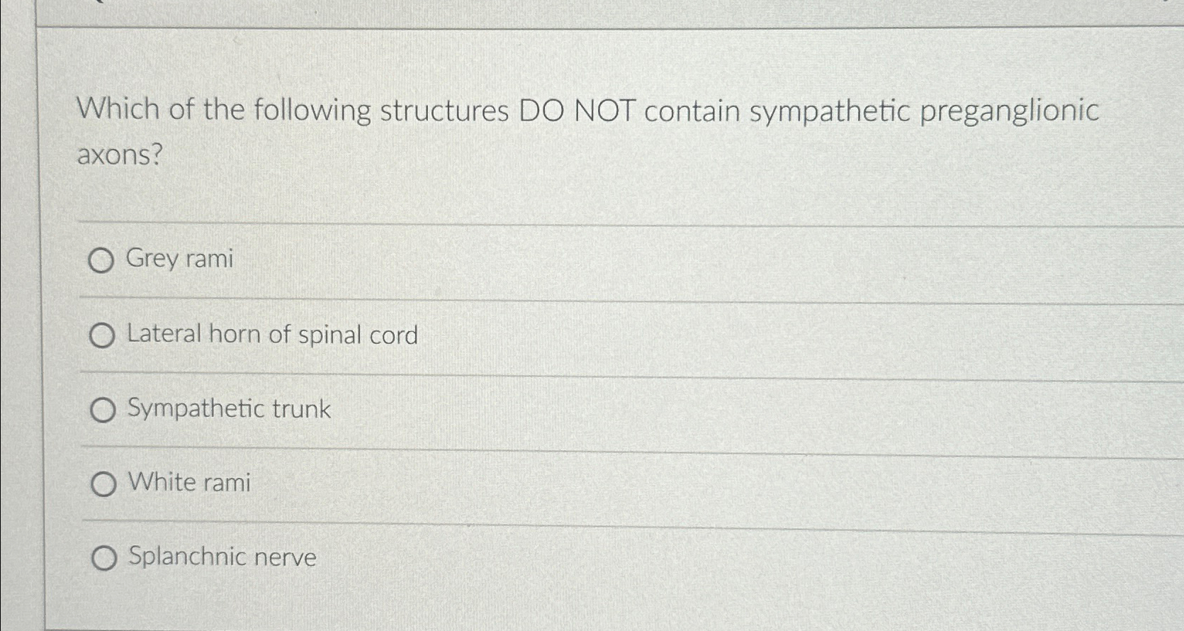 Solved Which of the following structures DO NOT contain | Chegg.com