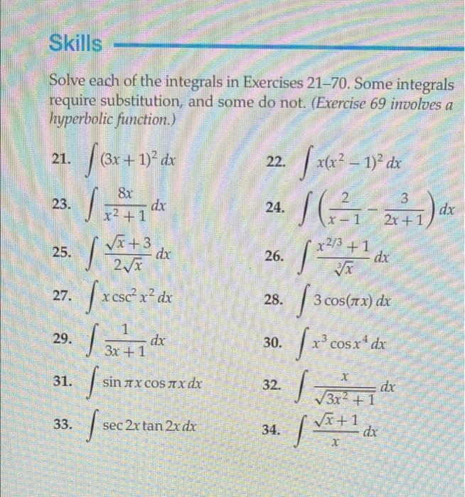 Solved For each integral in Exercises 5-8, write down three | Chegg.com