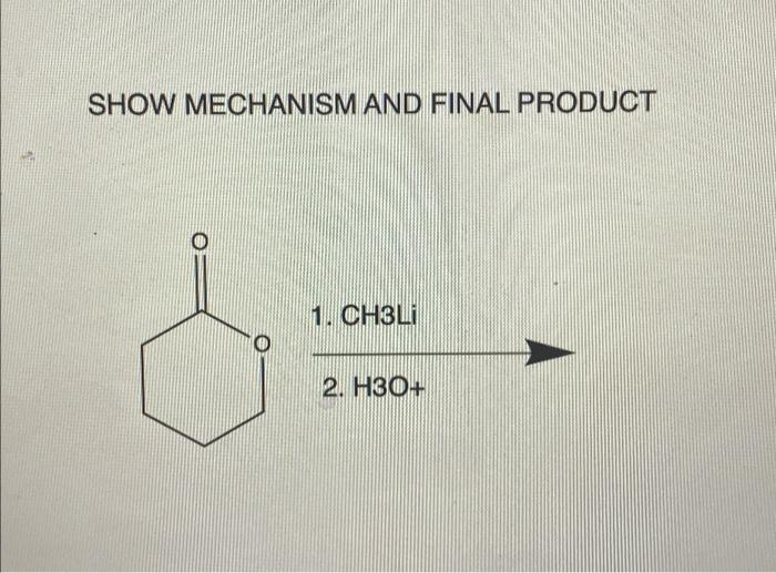 SHOW MECHANISM AND FINAL PRODUCT | Chegg.com