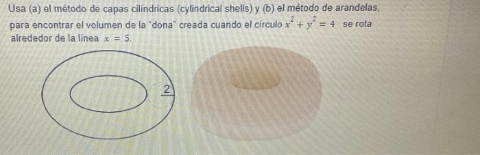 Solved Use (a) the cylindrical shells method and (b)the | Chegg.com