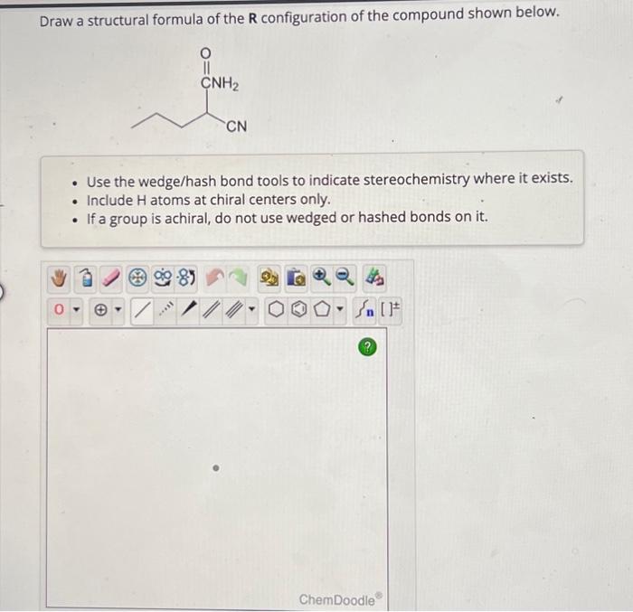 Solved Draw a structural formula of the R configuration of | Chegg.com