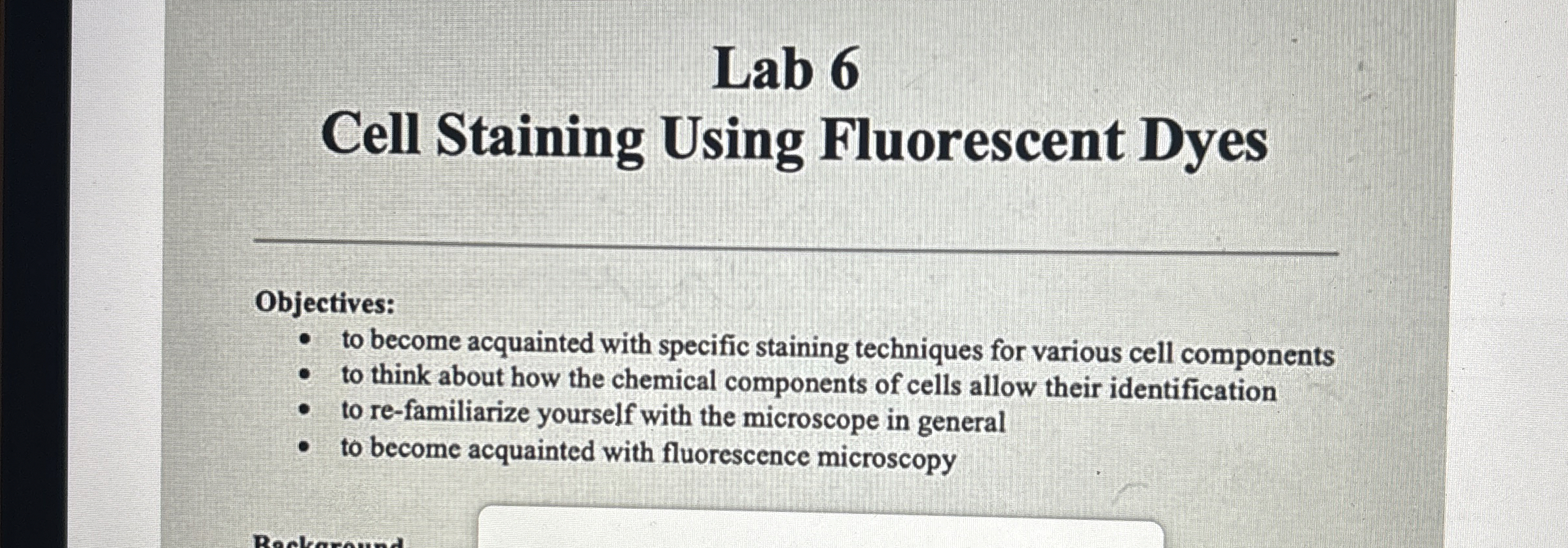 Solved Objectives:to become acquainted with specific | Chegg.com