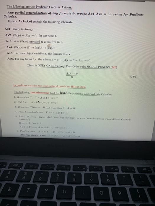 Solved Predicate Logic 3. (5 MARKS) Prove via a | Chegg.com
