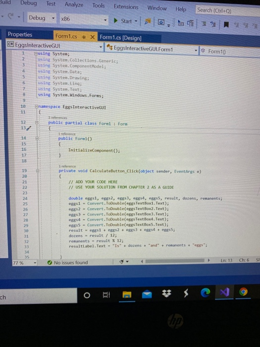 Solved Eggs Interactive (EggsinteractiveGUI.zip) Write a GUI | Chegg.com