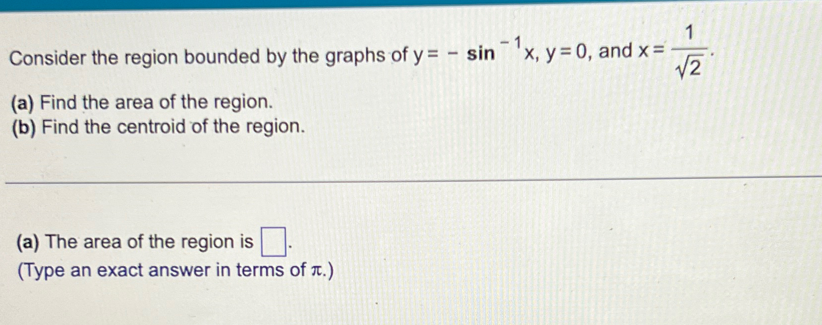 Solved Consider the region bounded by the graphs of | Chegg.com