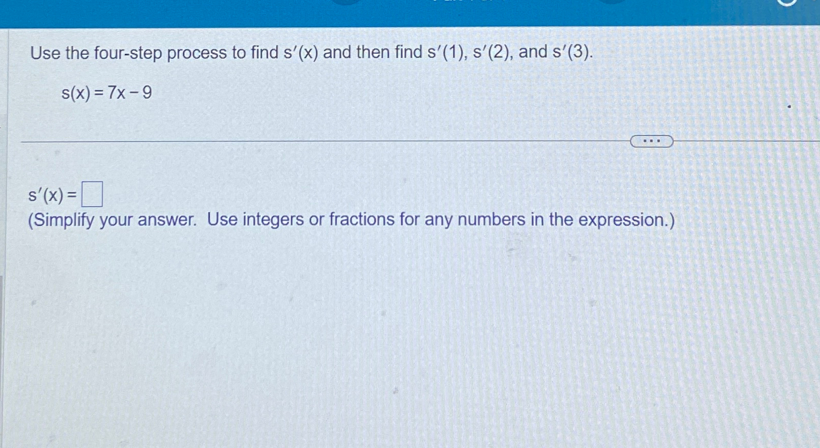 Solved Use the four-step process to find s'(x) ﻿and then | Chegg.com