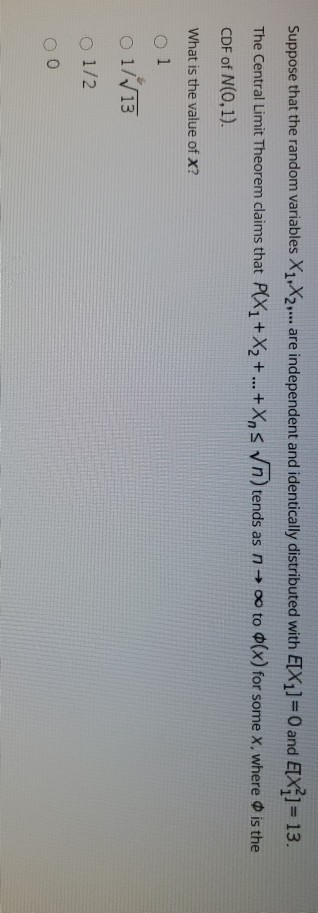 Solved Suppose that the random variables X1, X2. are | Chegg.com