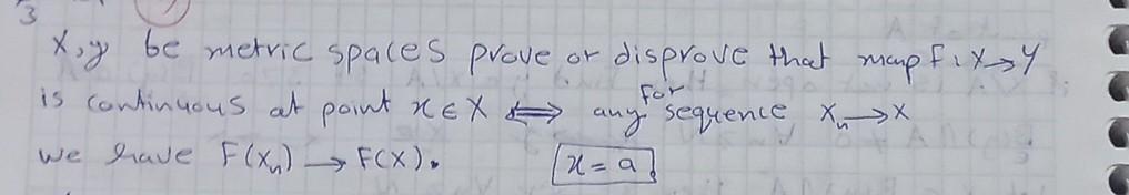 Solved x,y be metric spaces prove or disprove that manp | Chegg.com