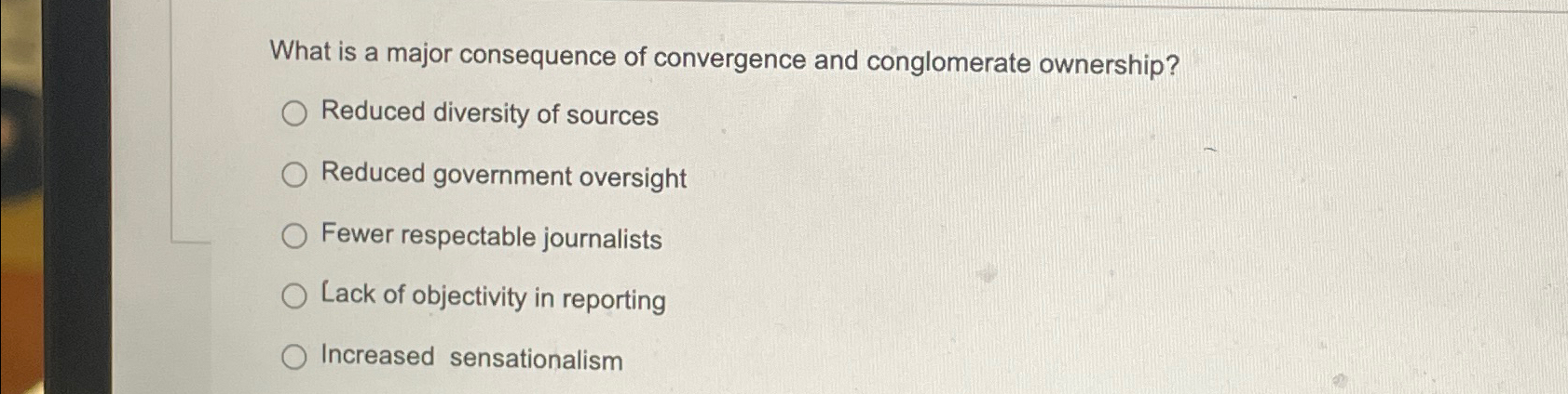 Solved What is a major consequence of convergence and | Chegg.com
