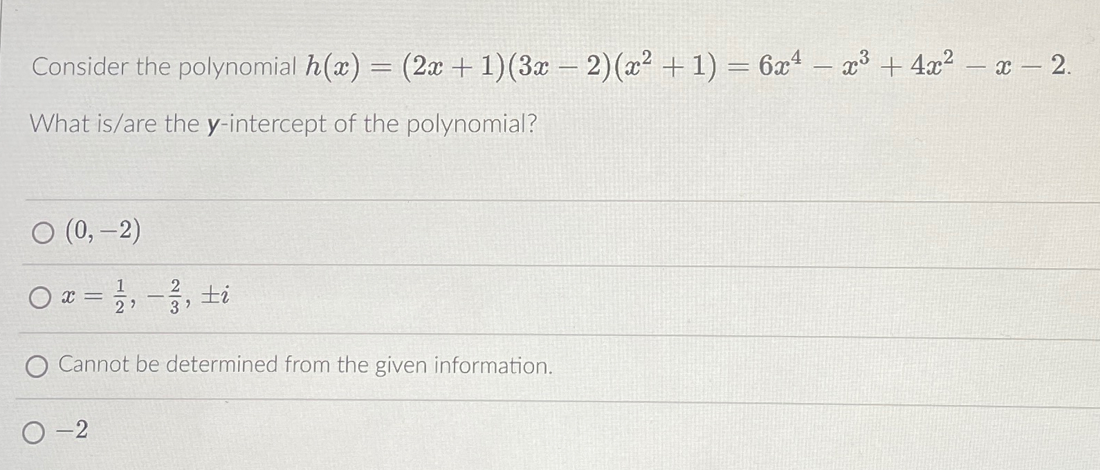 Solved Consider the polynomial | Chegg.com
