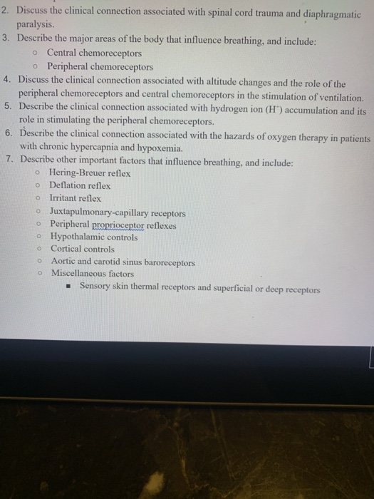 Solved 2. Discuss the clinical connection associated with | Chegg.com