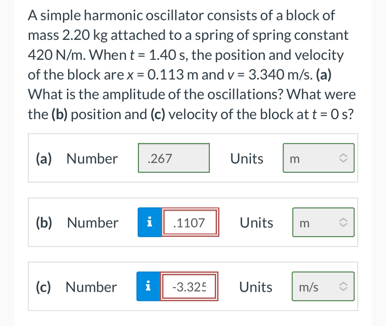 Solved A simple harmonic oscillator consists of a block of | Chegg.com