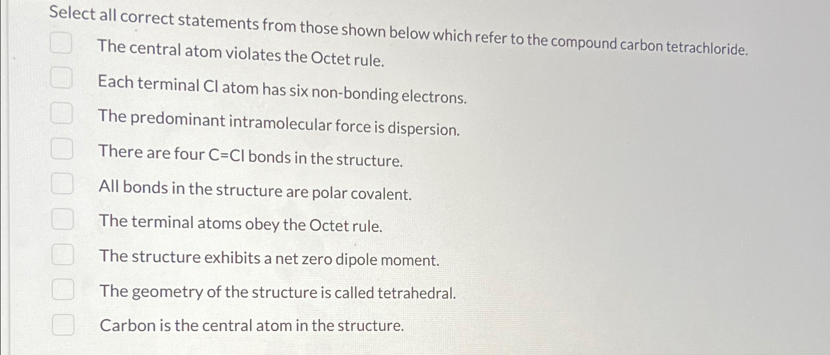 Solved Select all correct statements from those shown below | Chegg.com
