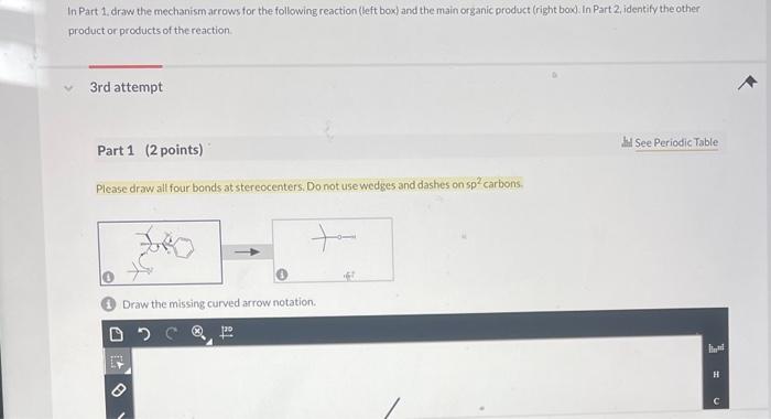 Solved In Part 1, draw the mechanism arrows for the | Chegg.com