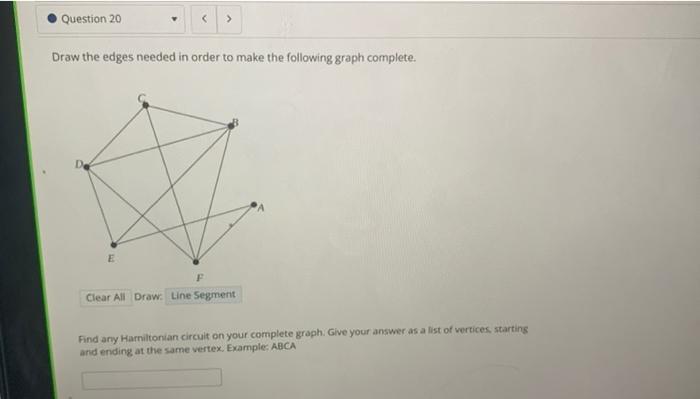 Solved Question 20 > Draw the edges needed in order to make | Chegg.com