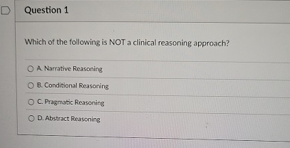 Solved Question 1Which of the following is NOT a clinical | Chegg.com