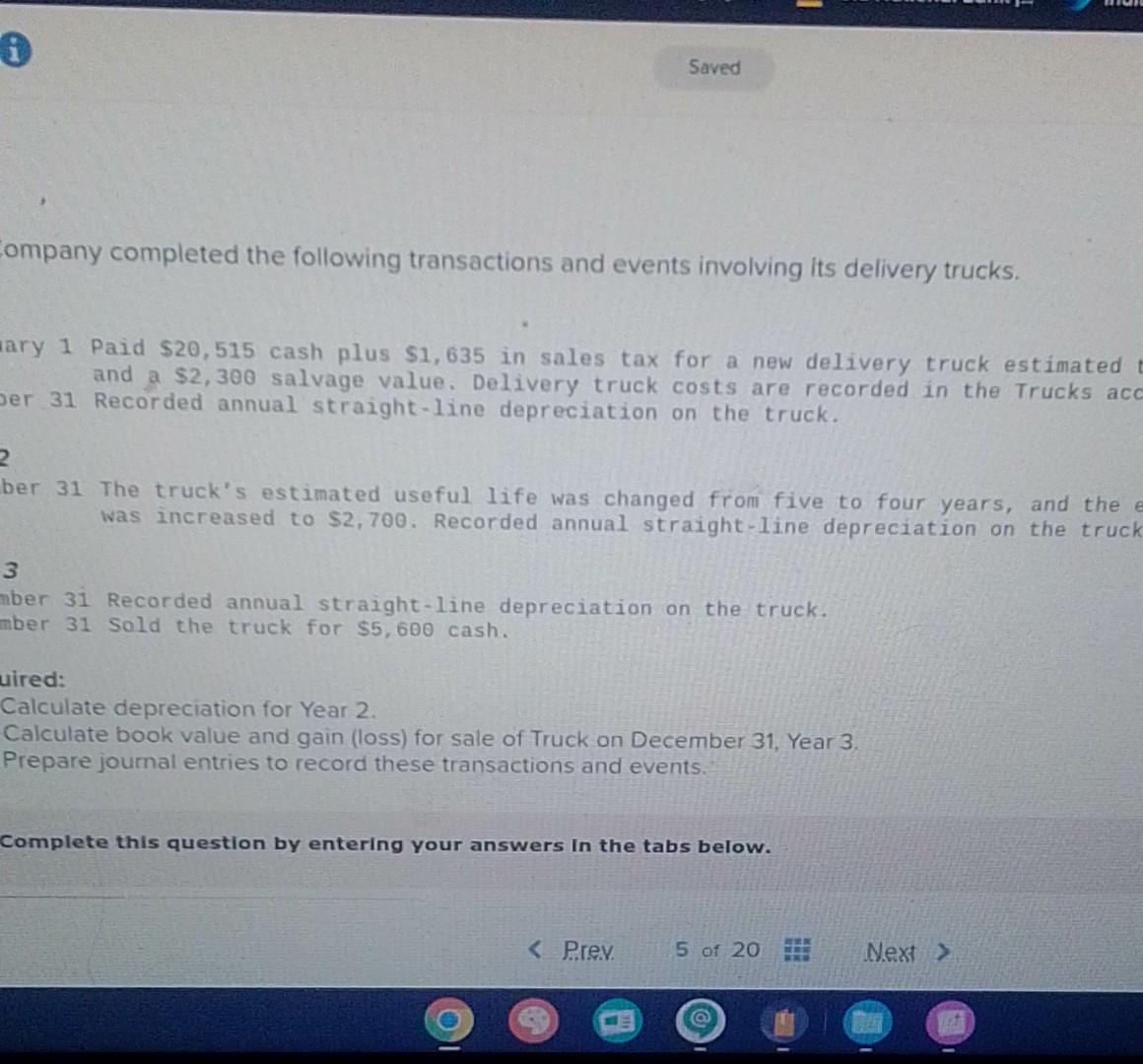 Solved ompany completed the following transactions and | Chegg.com