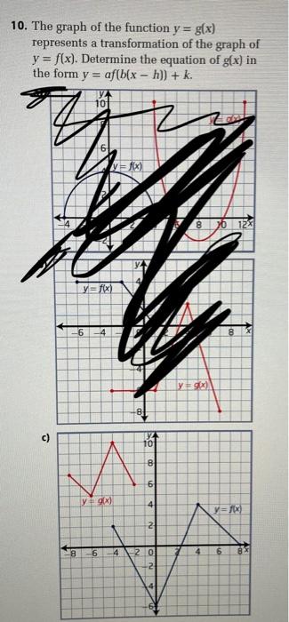 Solved 10. The graph of the function y=g(x) represents a | Chegg.com
