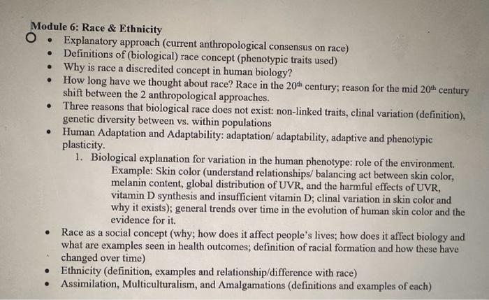 Module 6: Race \& Ethnicity - Explanatory approach | Chegg.com