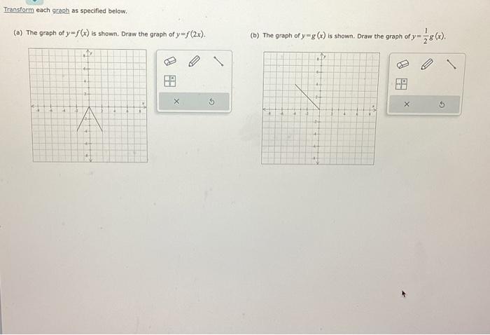 Solved Transform each graph as specified below. (a) The | Chegg.com