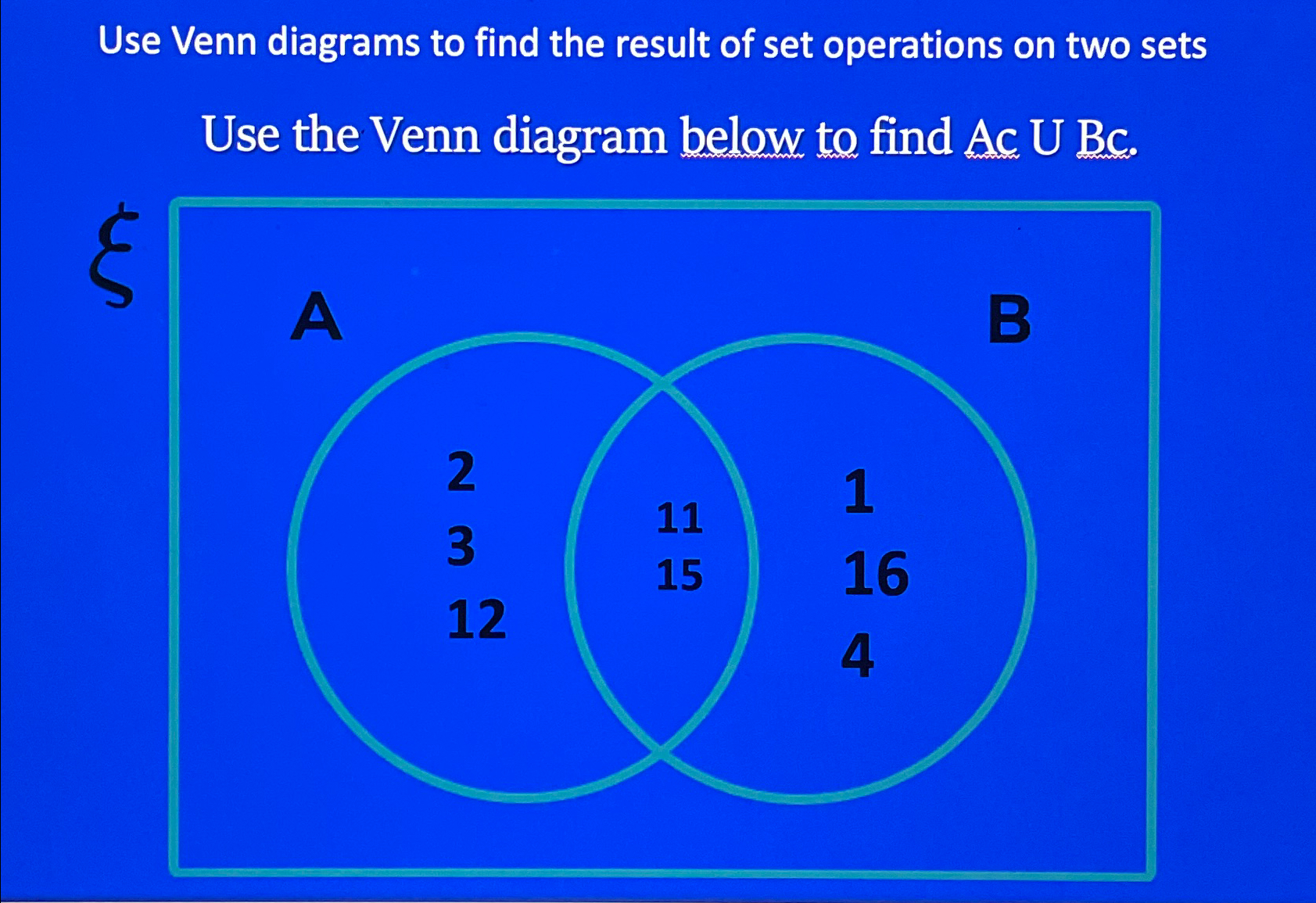 Solved Use Venn diagrams to find the result of set | Chegg.com