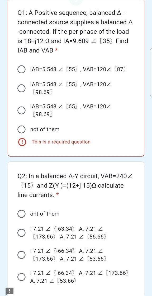 Solved Q1: A Positive sequence, balanced A- connected source | Chegg.com