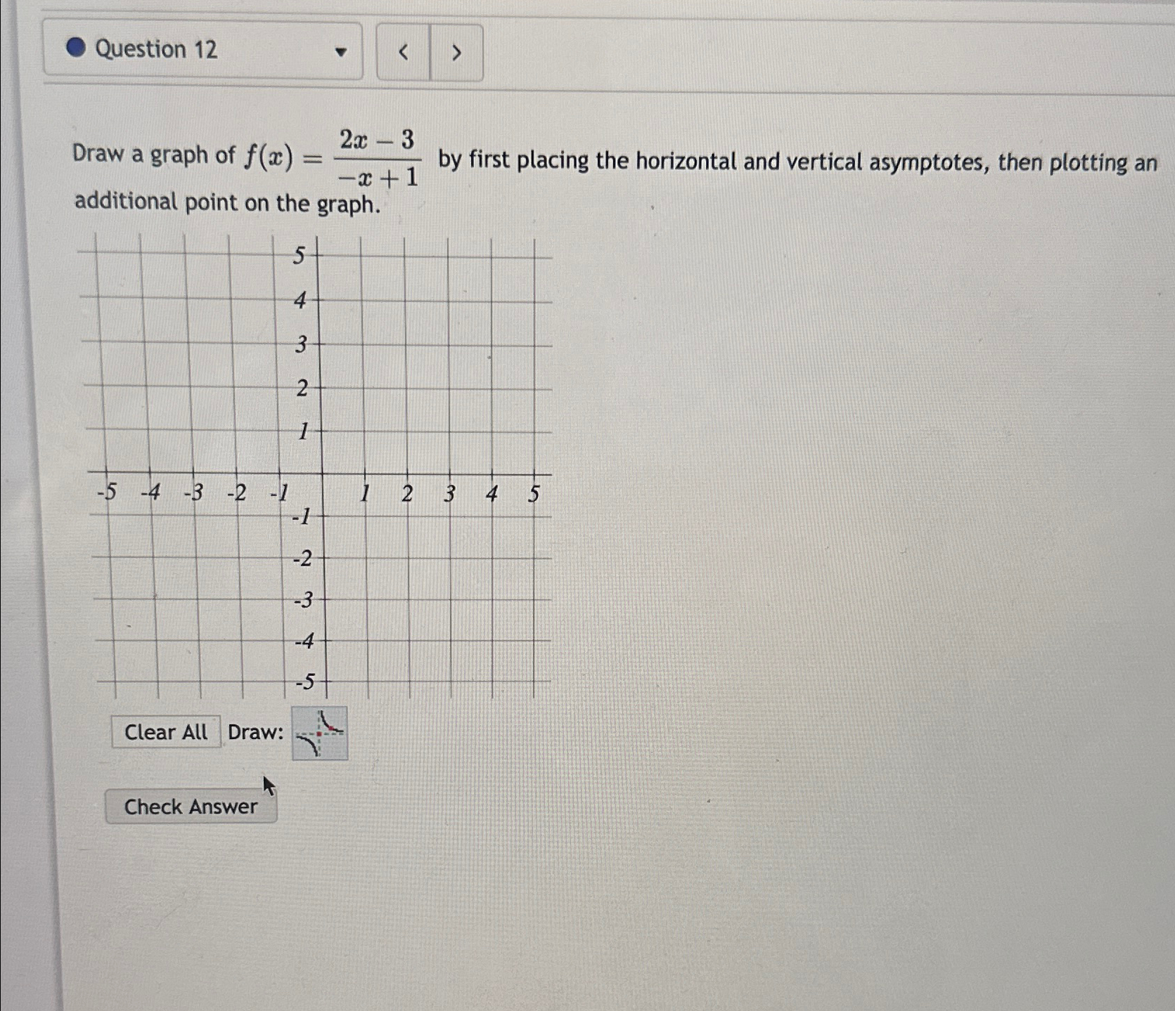 Solved Question 12Draw a graph of f(x)=2x-3-x+1 ﻿by first | Chegg.com