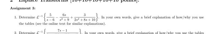 Solved Assignment 3: 1. Determine | Chegg.com