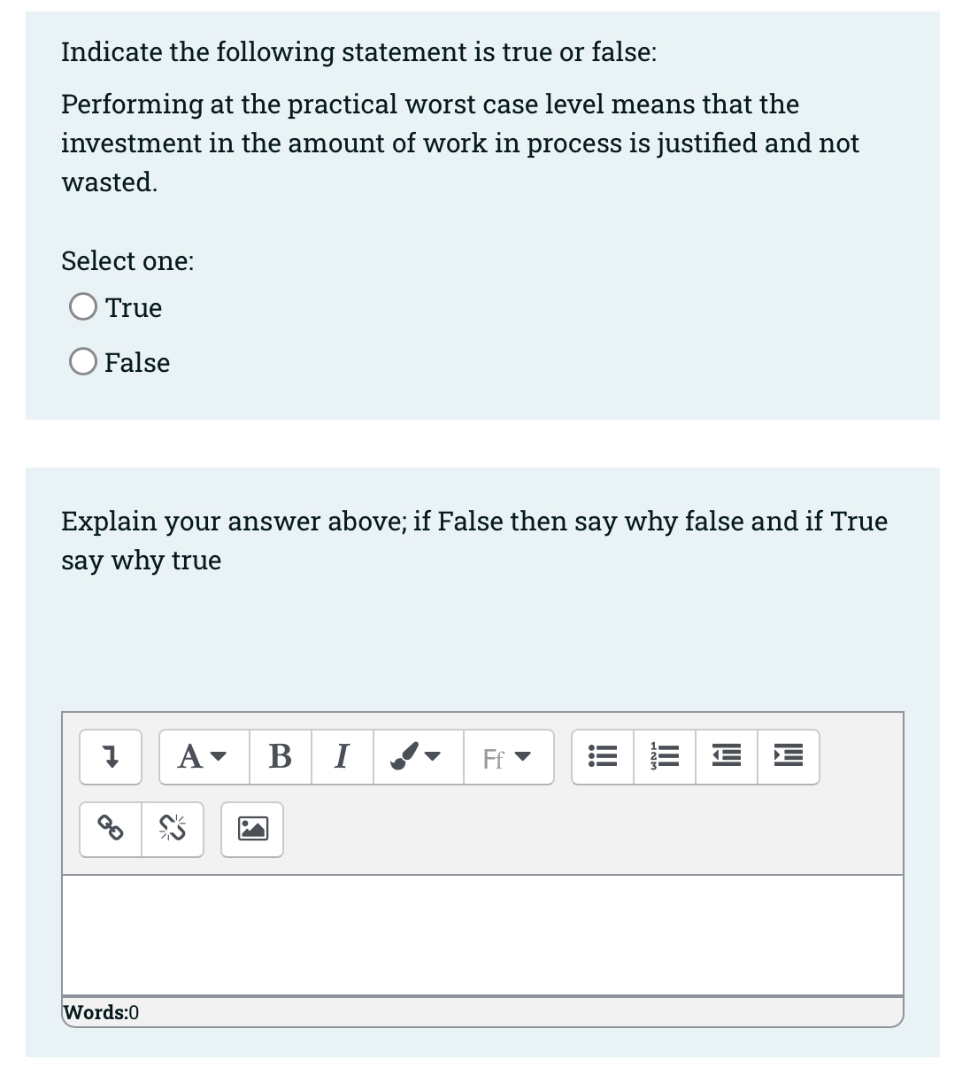 Solved Indicate the following statement is true or | Chegg.com