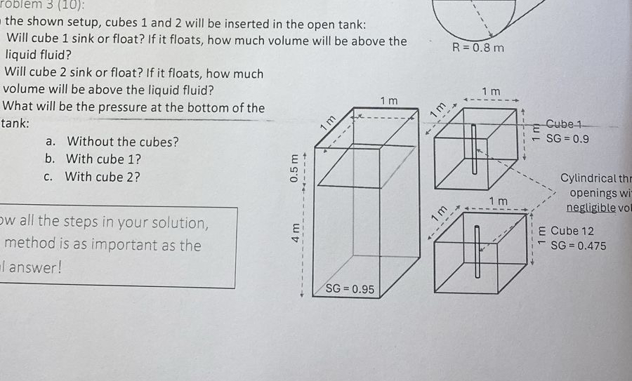 Solved the shown setup, cubes 1 ﻿and 2 ﻿will be inserted in | Chegg.com