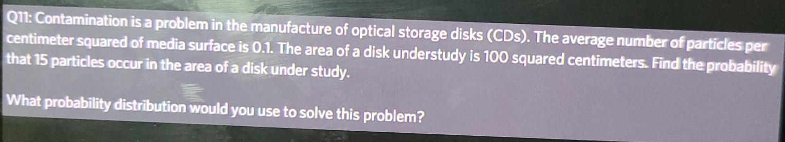 Solved 911: Contamination is a problem in the manufacture of | Chegg.com