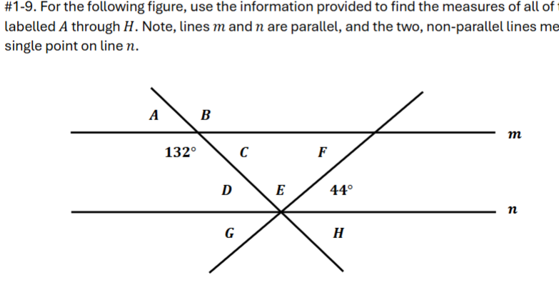 Solved \#1-9. ﻿For the following figure, use the information | Chegg.com