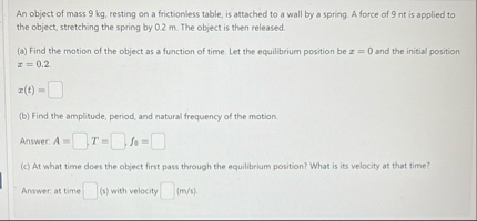 Solved An object of mass 9 ﻿kg , ﻿resting on a frictionless | Chegg.com