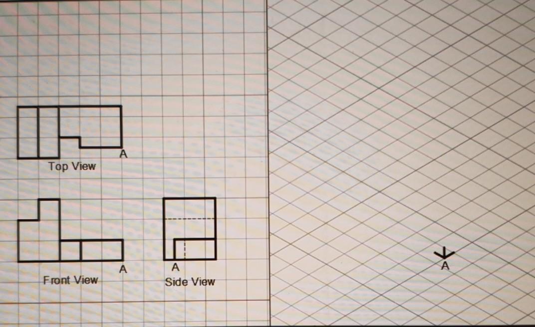 Solved Given orthographic views, draw the isometric view for | Chegg.com